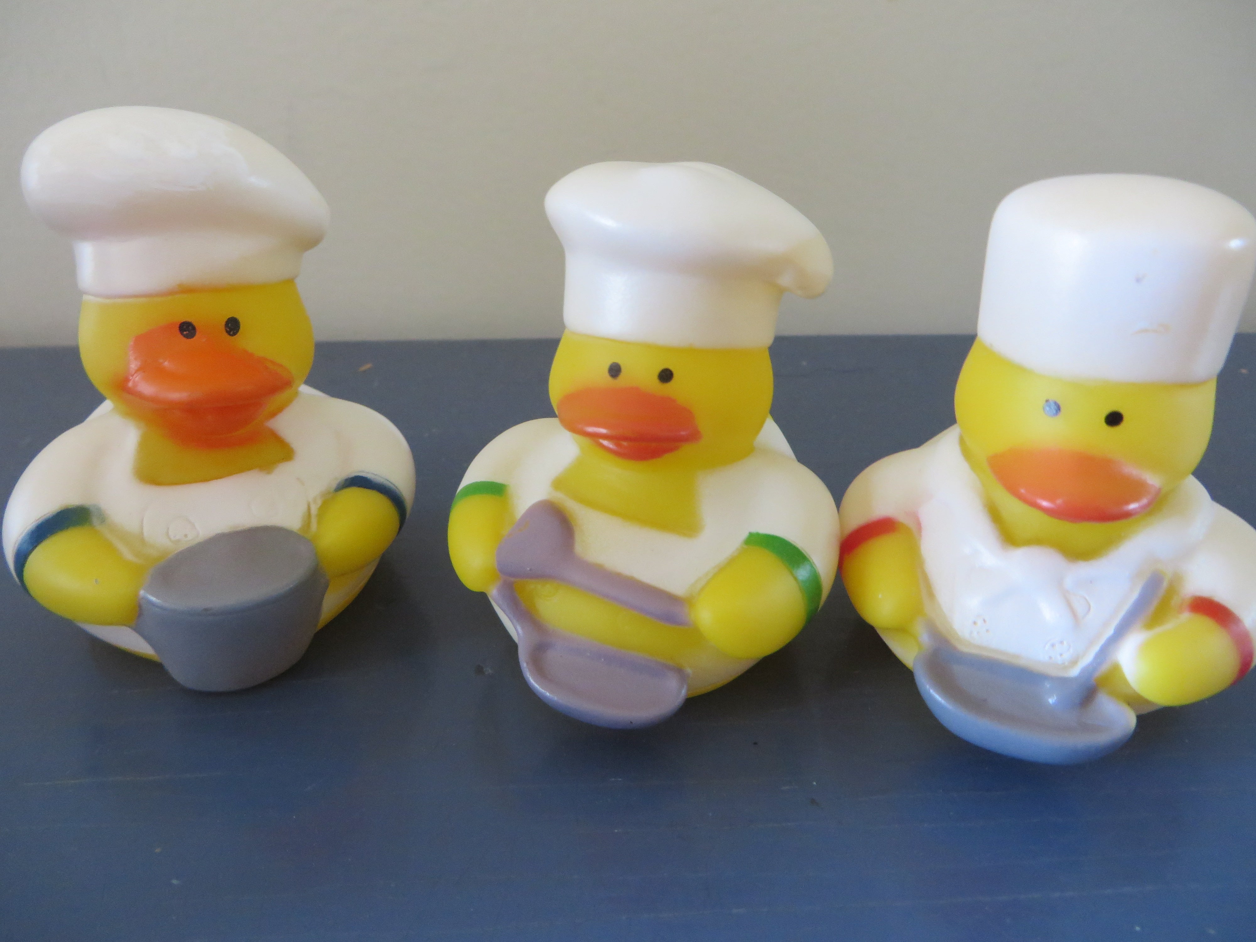 Chef Rubber ducks - set of 3 chef rubber duckies - cooking rubber duck ...