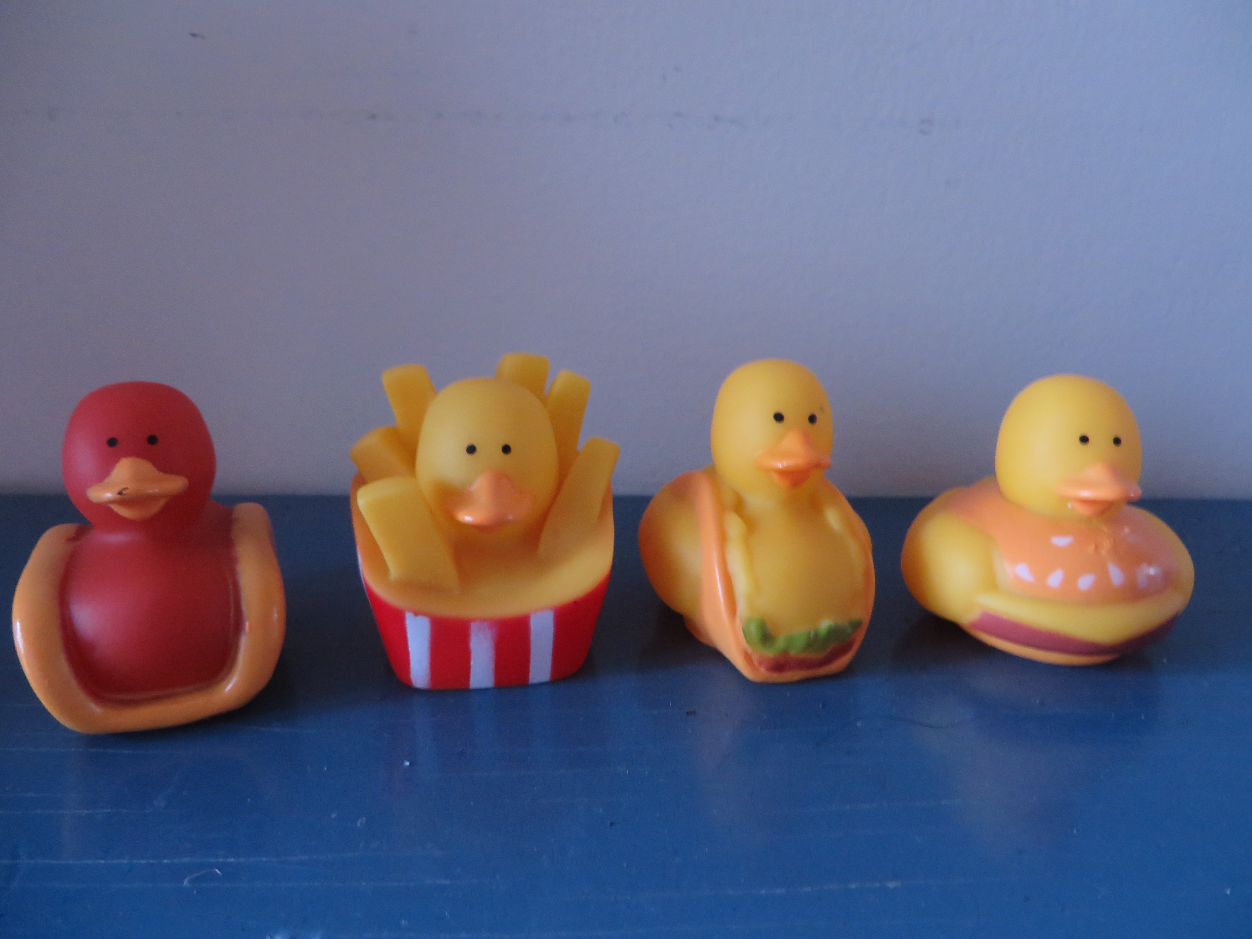 Fast Food rubber ducks - set of 4 fast food rubber duckies - french fr ...